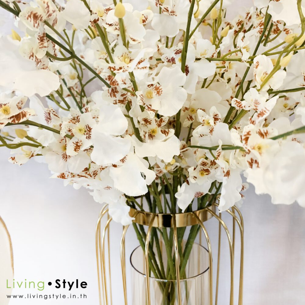 แจกัน ดอกกล้วยไม้ | VFM0030 Dancing Lady Flowers with Golden Vase